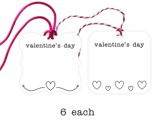 valentine's day gift tags, 12-pack – the gifted tag